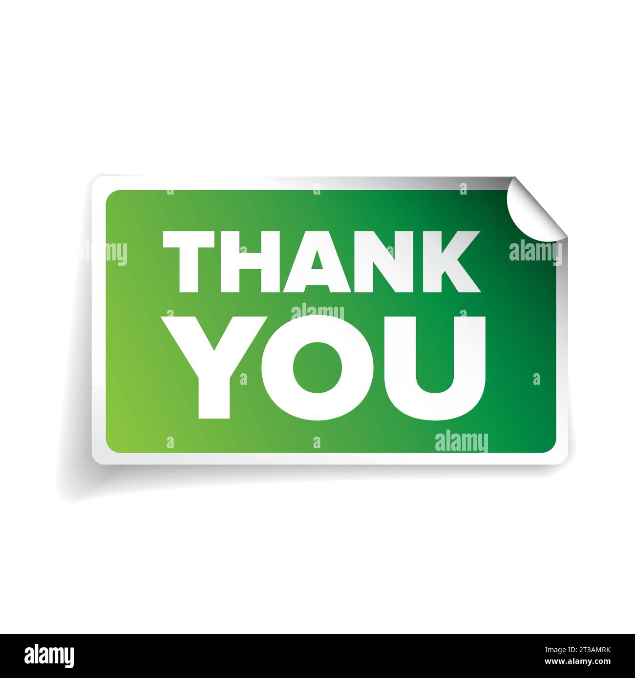 Vector Thank you sticker green Stock Vector Image & Art - Alamy