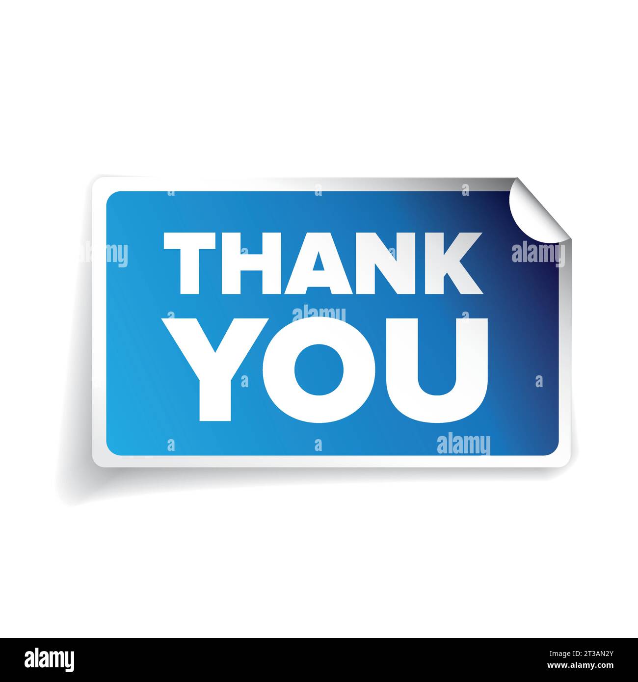 Vector Thank you sticker blue Stock Vector Image & Art - Alamy