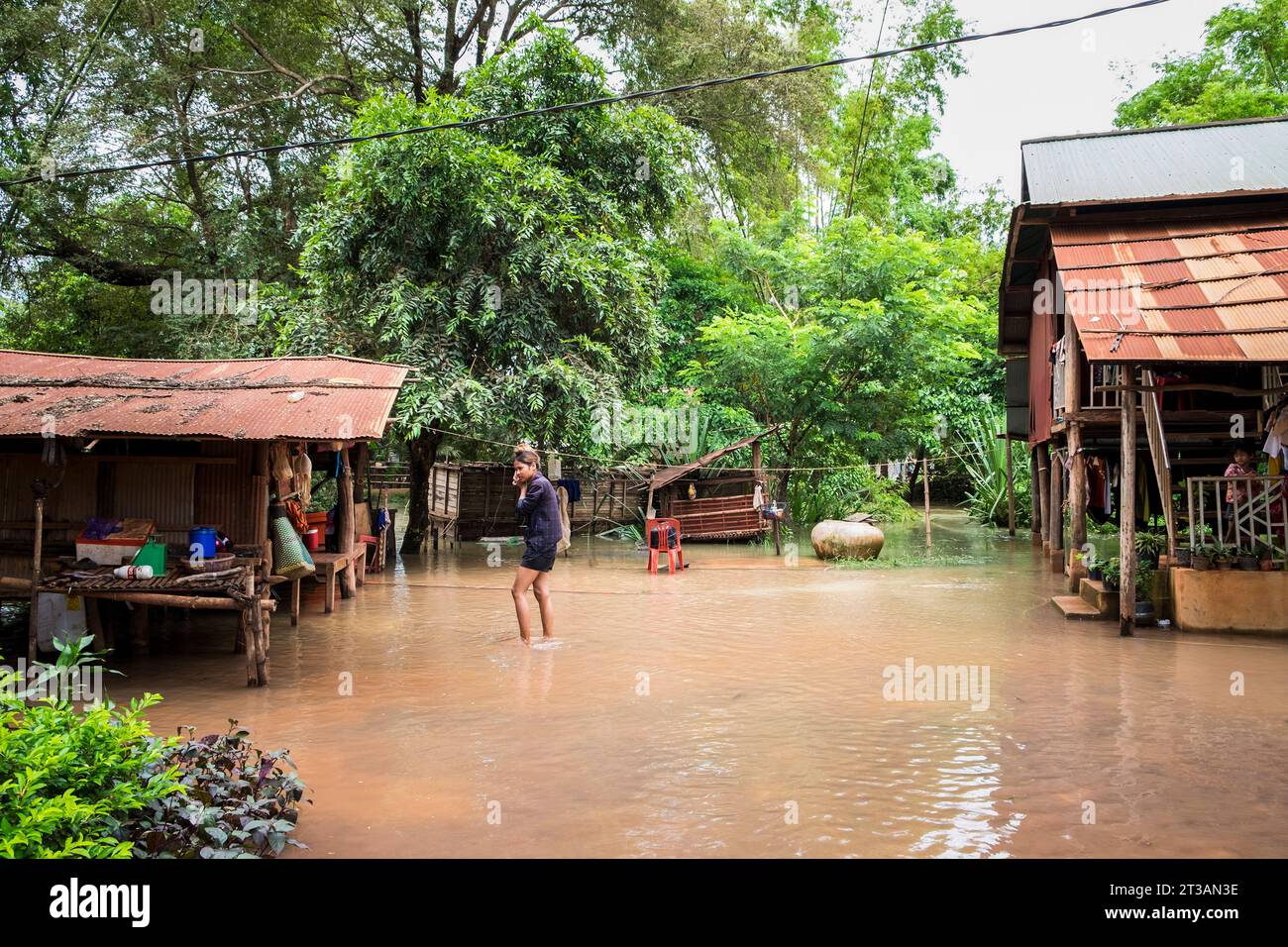 Cambodia, Kampong Phluk, flooding caused by heavy rains Stock Photo - Alamy
