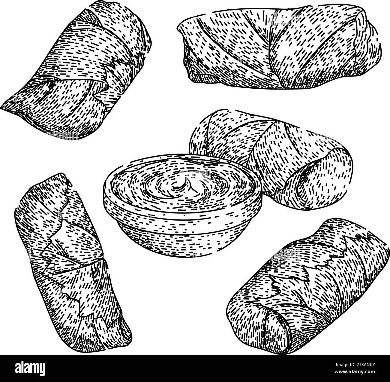 dolma set sketch hand drawn vector Stock Vector Image & Art - Alamy