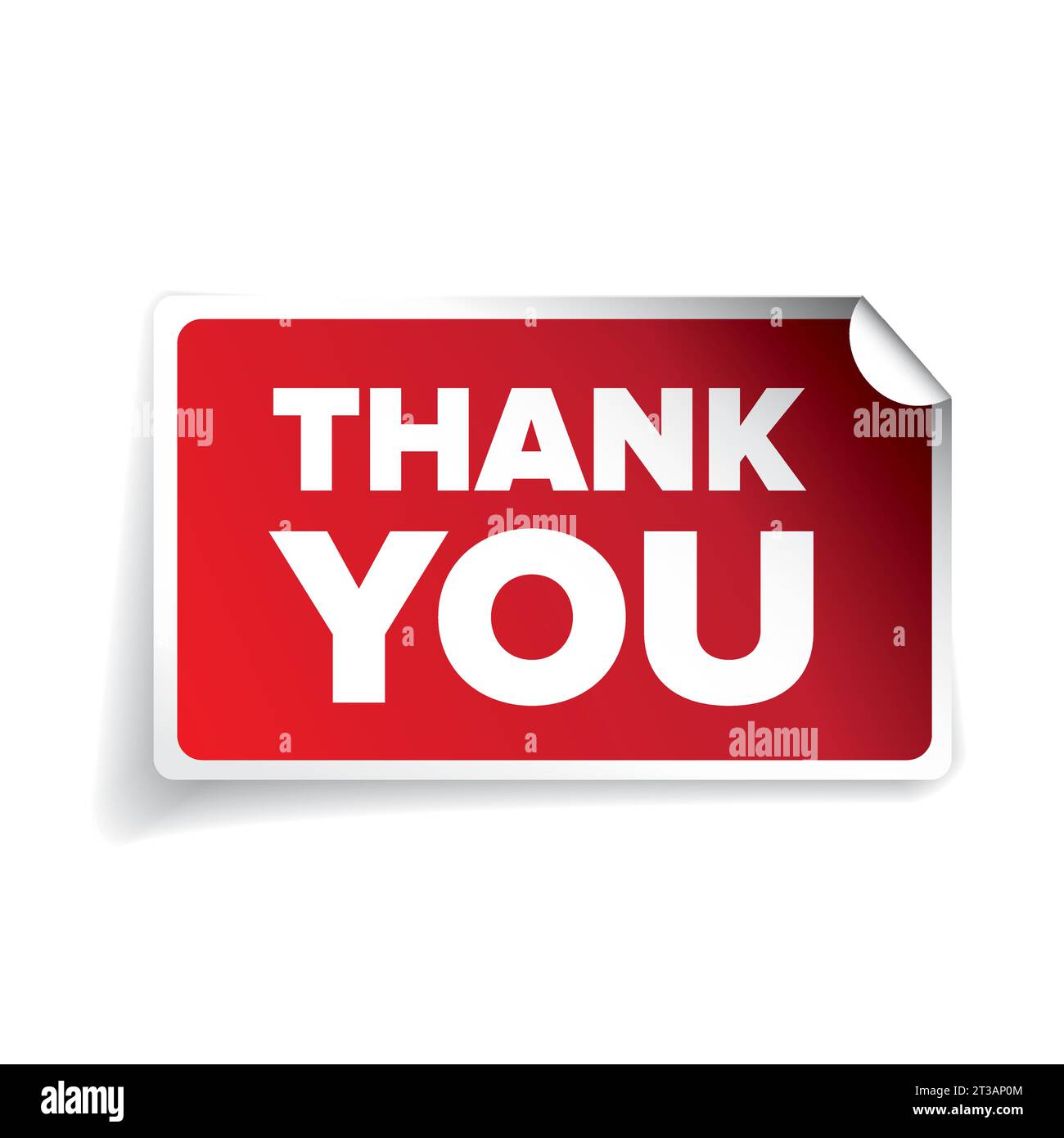 Vector Thank you sticker red Stock Vector Image & Art - Alamy