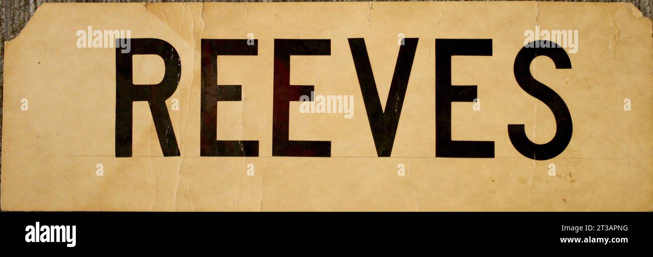 Signed 'Reeves' poster, c. 1990s Stock Photo - Alamy