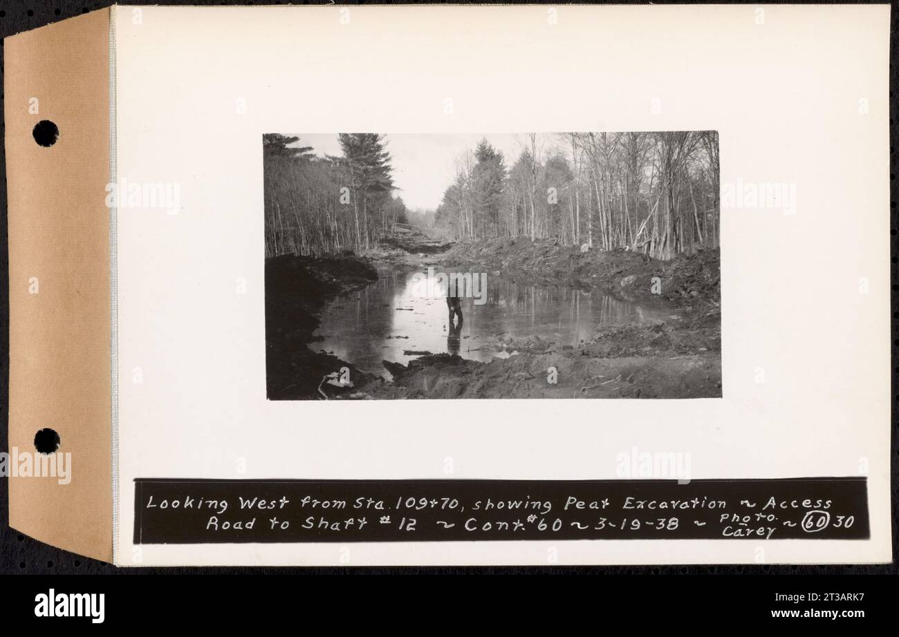 Contract No. 60, Access Roads to Shaft 12, Quabbin Aqueduct, Hardwick and Greenwich, looking ...