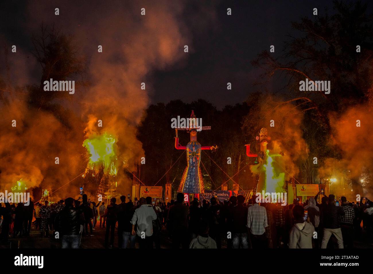 Effigies of demon king Ravana's Brother Kumbhakarna and his son ...