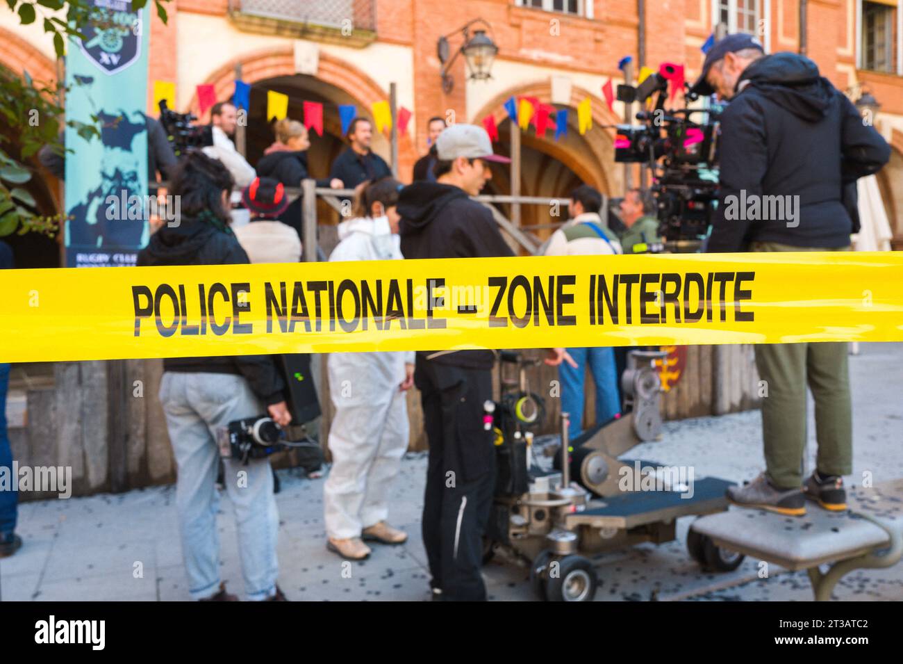 Le ruban, Police Nationale - Zone Interdite, in the background. Deborah ...