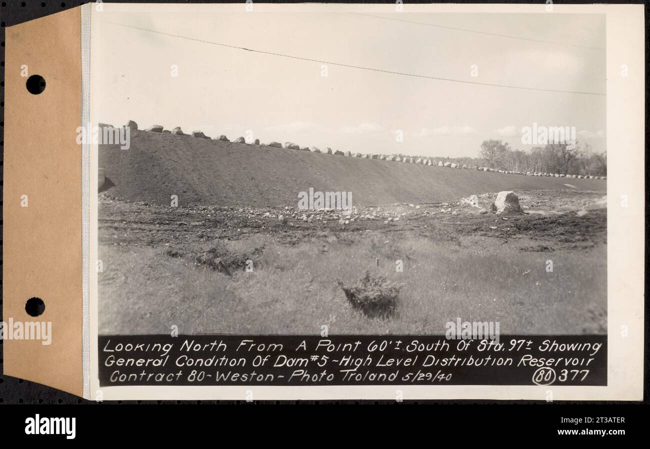 Contract No. 80, High Level Distribution Reservoir, Weston, looking ...