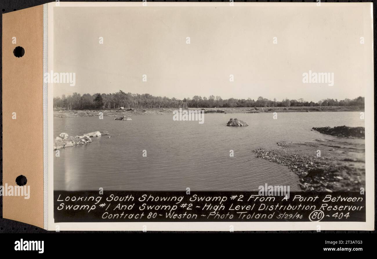 Contract No. 80, High Level Distribution Reservoir, Weston, looking ...