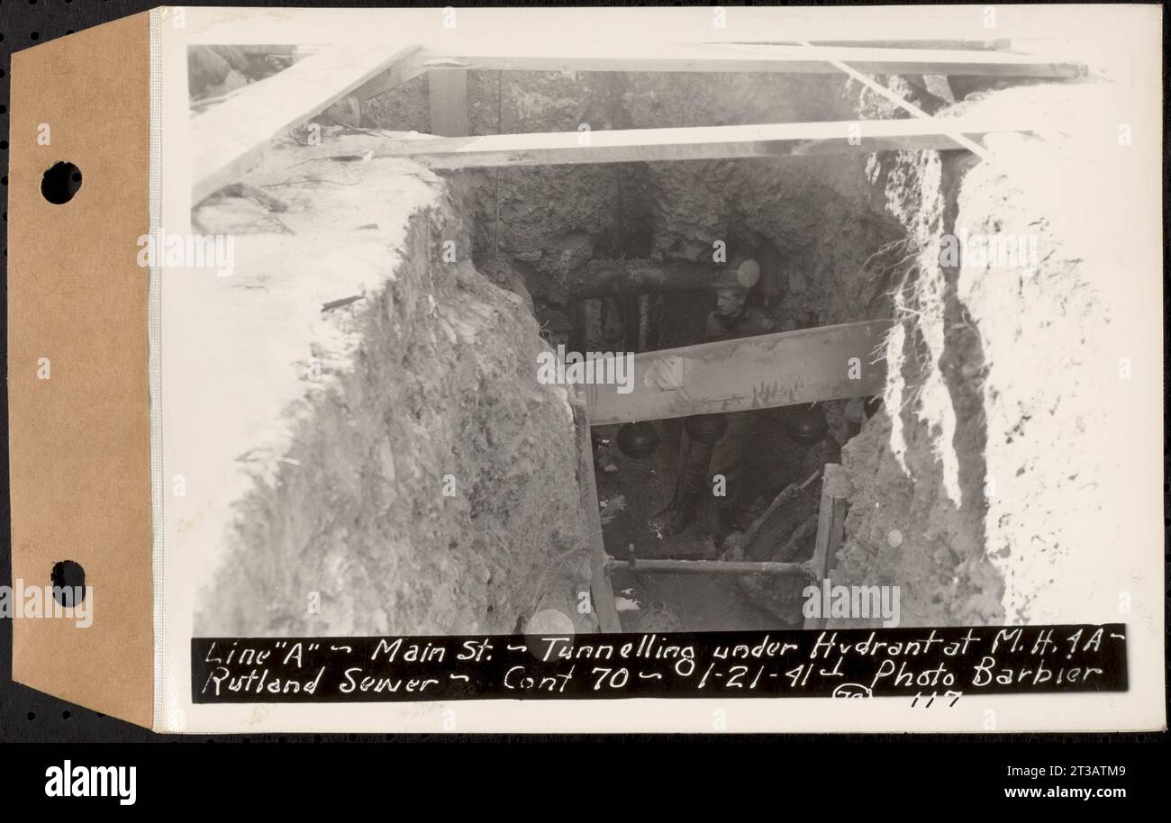 Contract No. 70, WPA Sewer Construction, Rutland, line 'A', Main Street ...