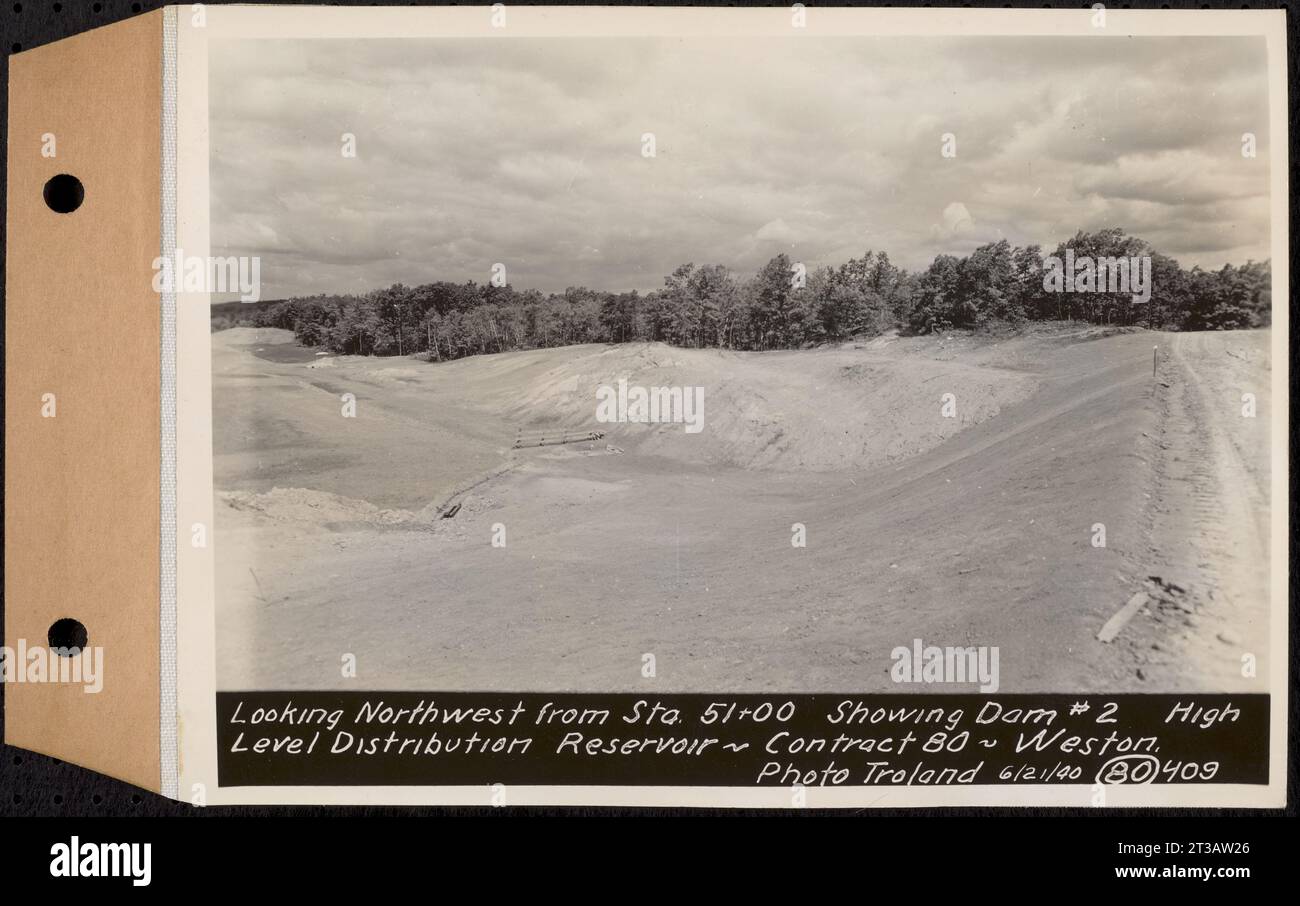 Contract No. 80, High Level Distribution Reservoir, Weston, looking ...