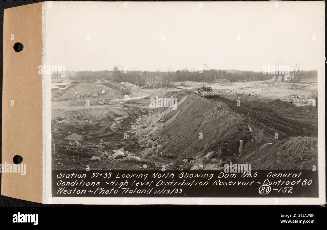 Contract No. 80, High Level Distribution Reservoir, Weston, Sta. 97+35 ...