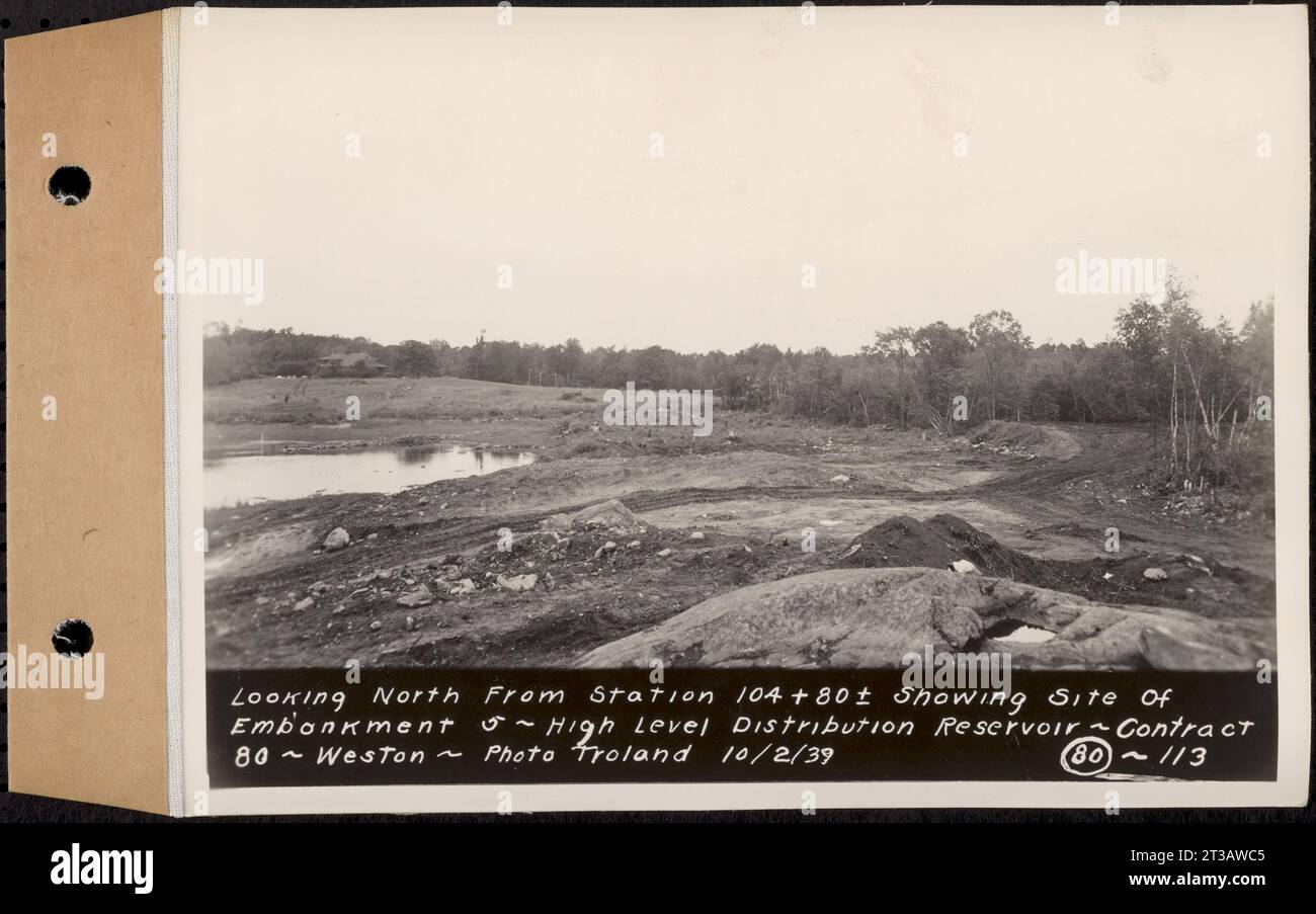 Contract No. 80, High Level Distribution Reservoir, Weston, looking ...