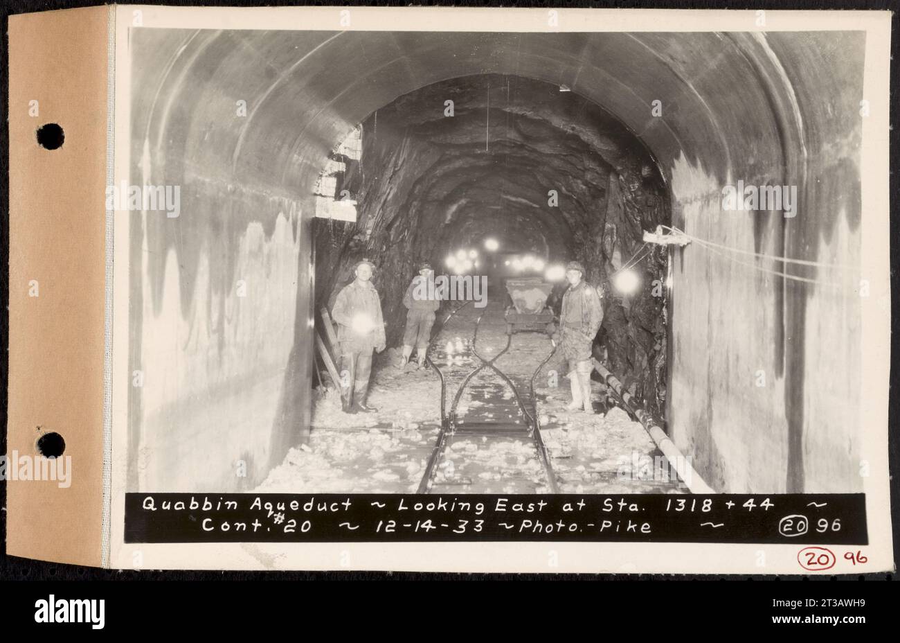 Contract No. 20, Coldbrook-Swift Tunnel, Barre, Hardwick, Greenwich, Quabbin Aqueduct, looking ...