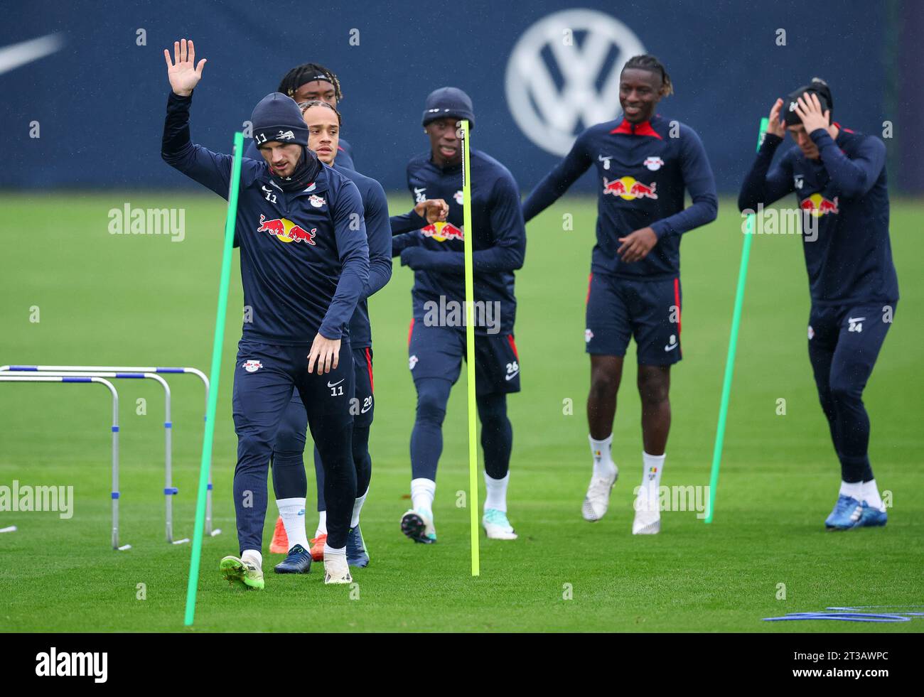 Leipzig, Germany. 24th Oct, 2023. Soccer: Champions League, before the ...