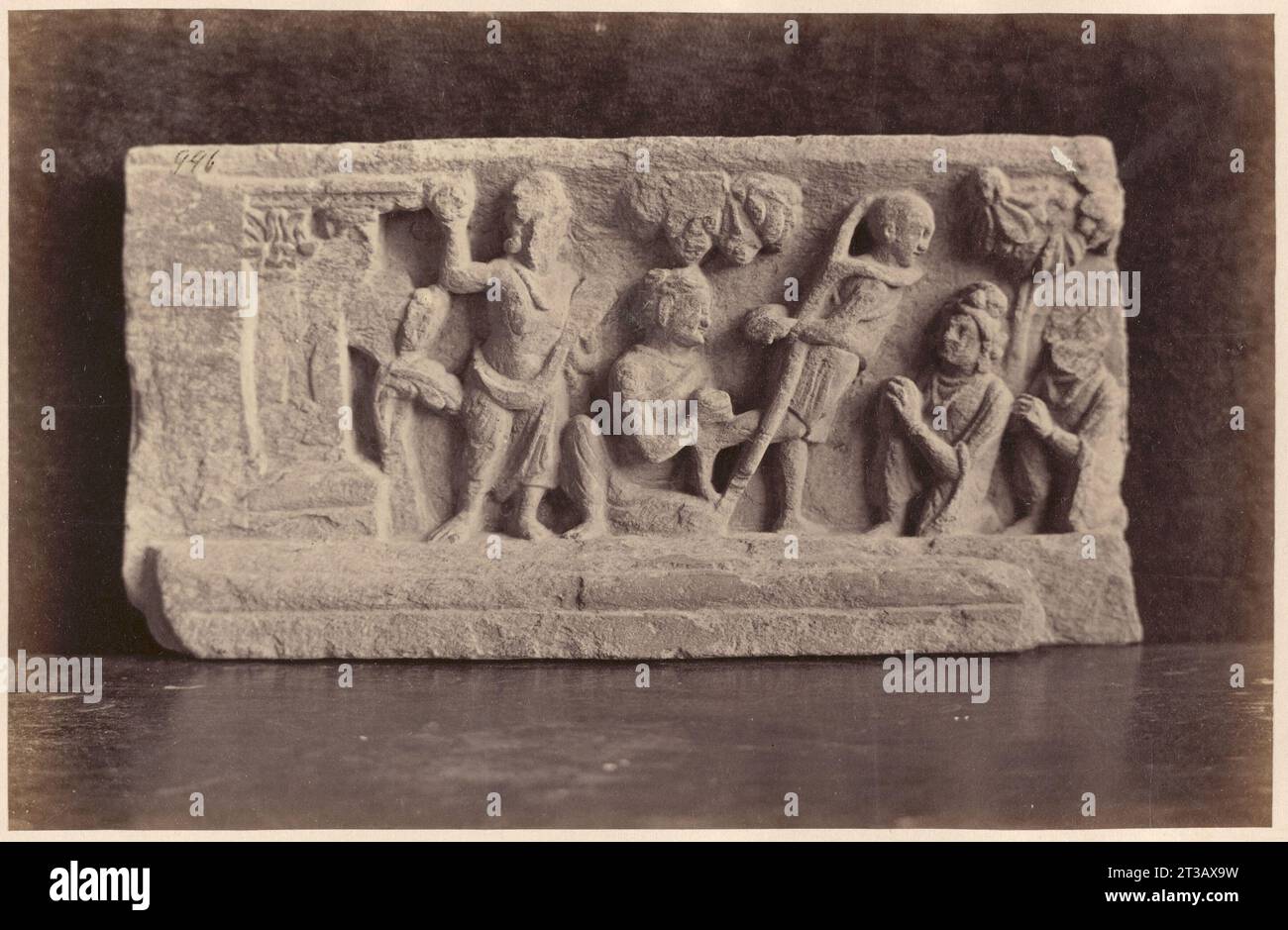 Sculpted panel with allegorical figures Stock Photo - Alamy