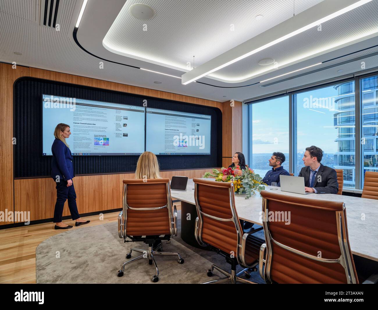Board room. One Farrer, Sydney, Australia. Architect: Greenbox ...