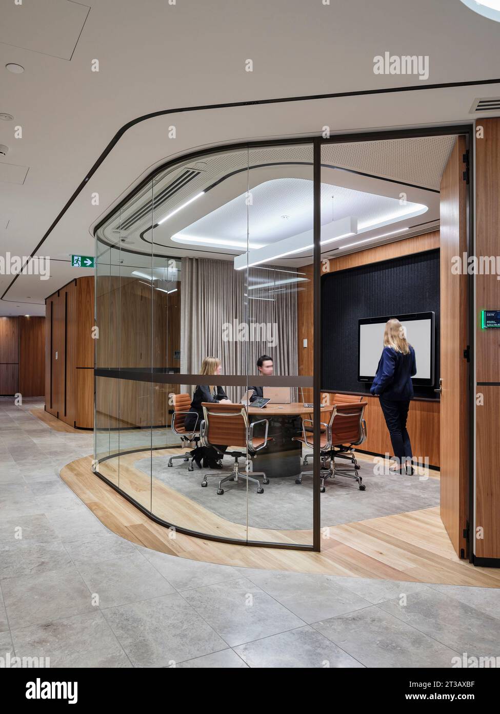 Meeting room and corridor. One Farrer, Sydney, Australia. Architect ...