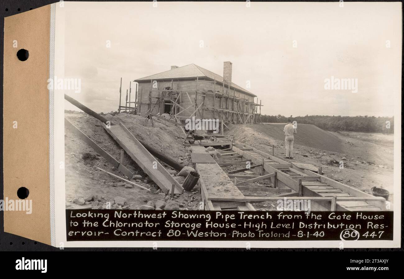 Contract No. 80, High Level Distribution Reservoir, Weston, looking ...