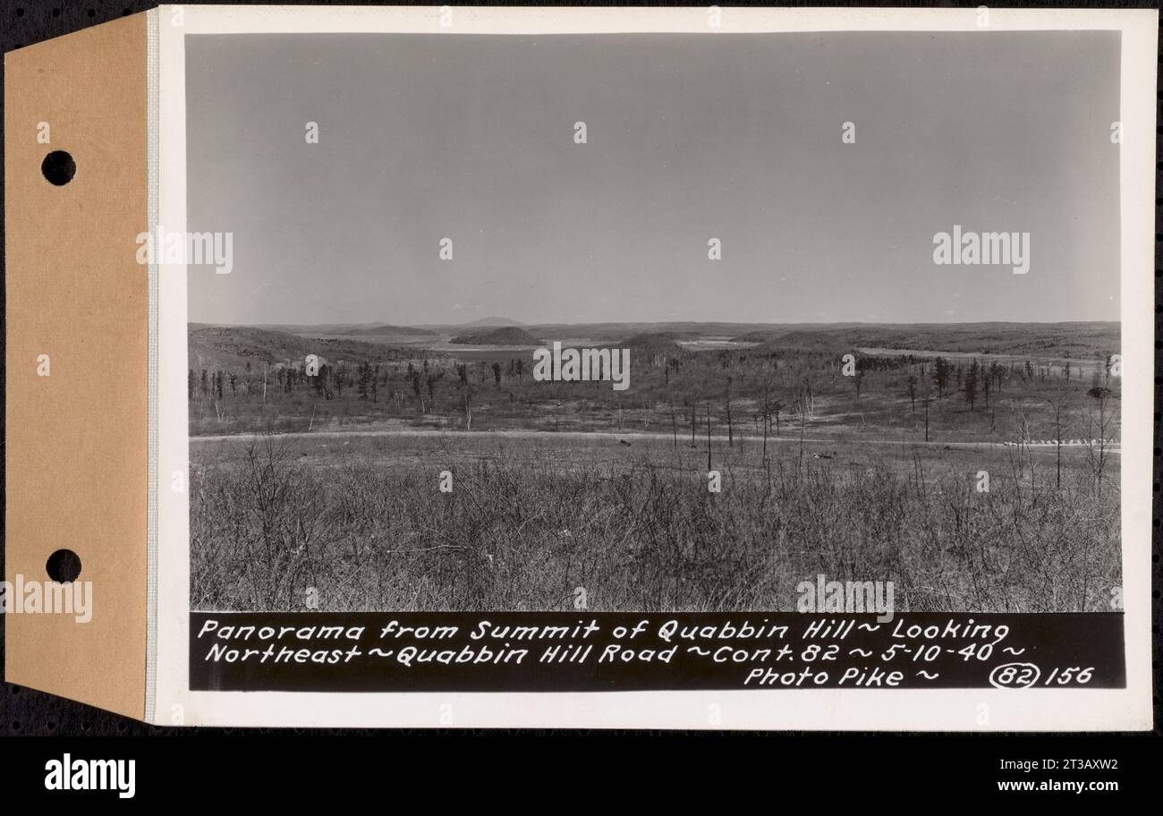 Contract No. 82, Constructing Quabbin Hill Road, Ware, panorama from ...