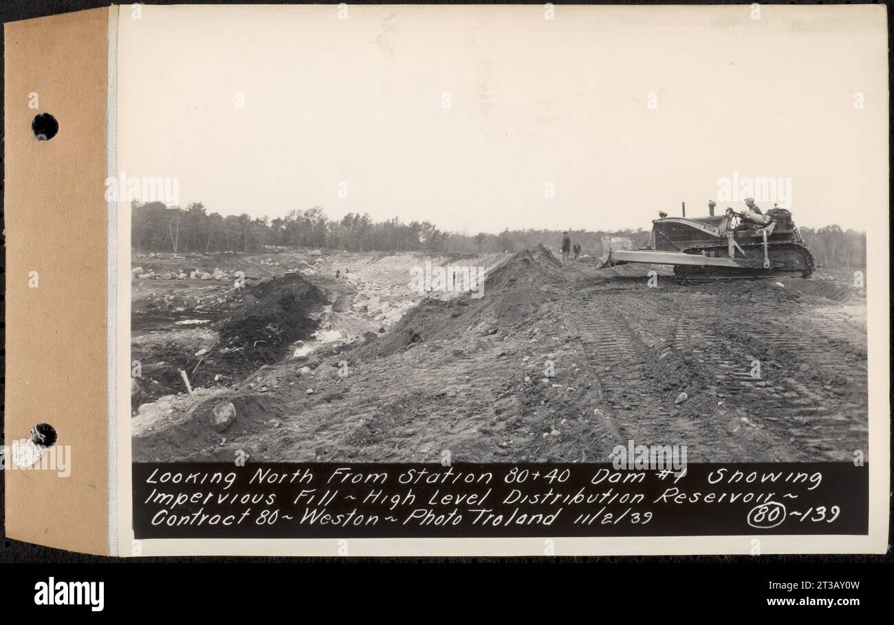 Contract No. 80, High Level Distribution Reservoir, Weston, looking ...