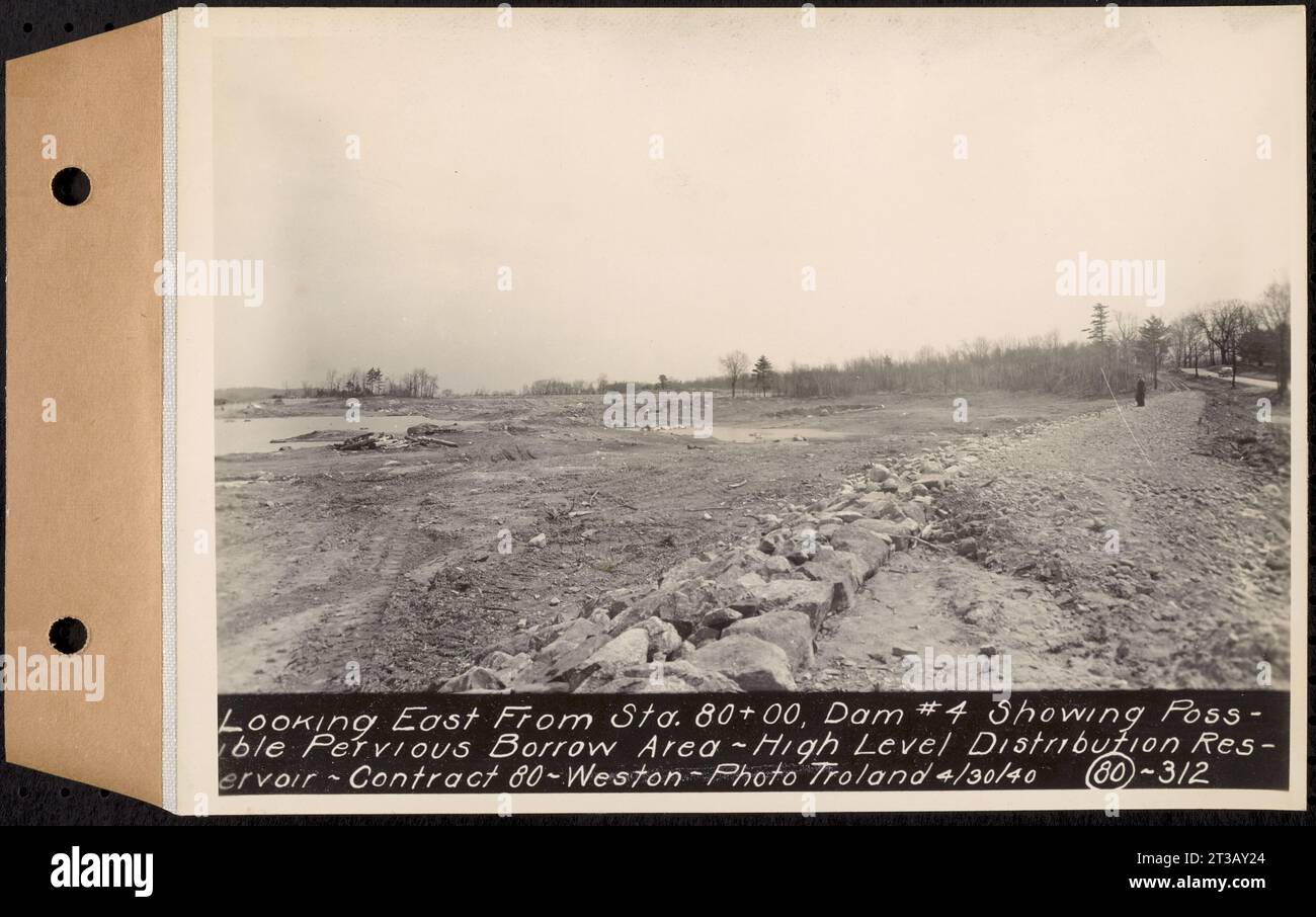 Contract No. 80, High Level Distribution Reservoir, Weston, looking ...