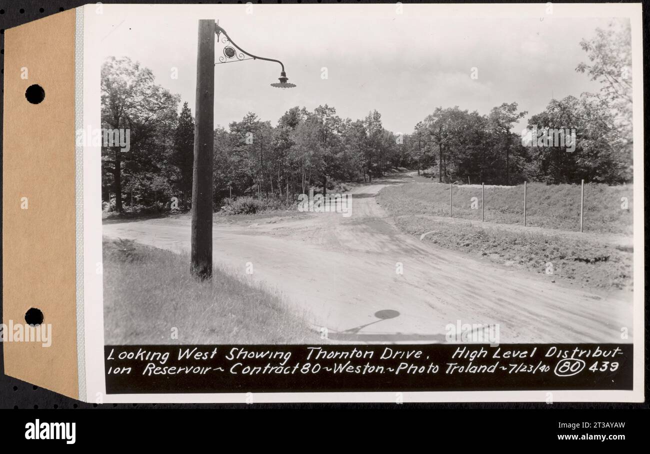 Contract No. 80, High Level Distribution Reservoir, Weston, looking ...