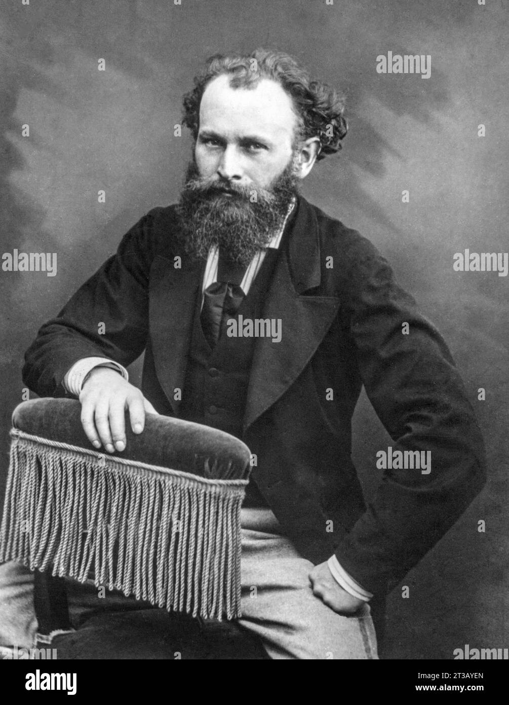 Late 19th century french french portrait painting Black and White Stock ...