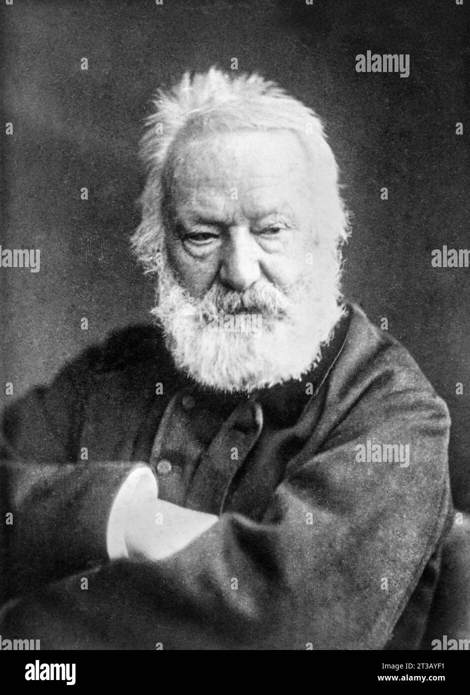 Photography , Portrait of the famous french writer Victor Hugo Stock ...