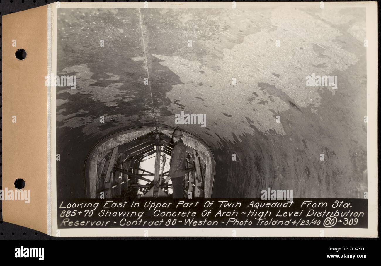 Contract No. 80, High Level Distribution Reservoir, Weston, looking ...