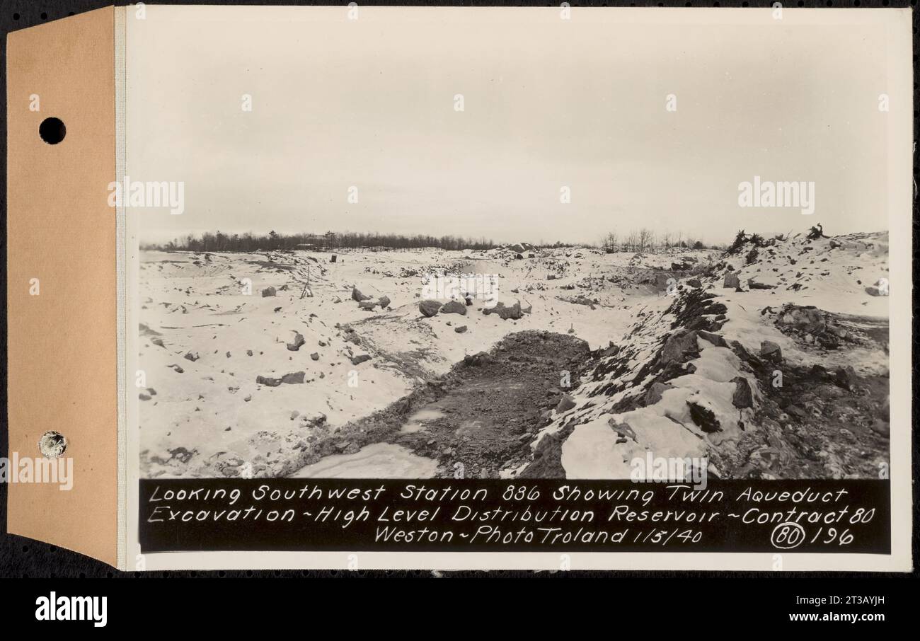 Contract No. 80, High Level Distribution Reservoir, Weston, looking ...