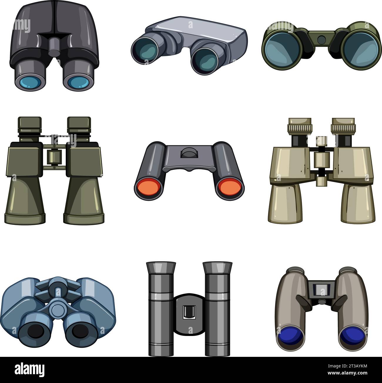 binoculars set cartoon vector illustration Stock Vector Image & Art - Alamy