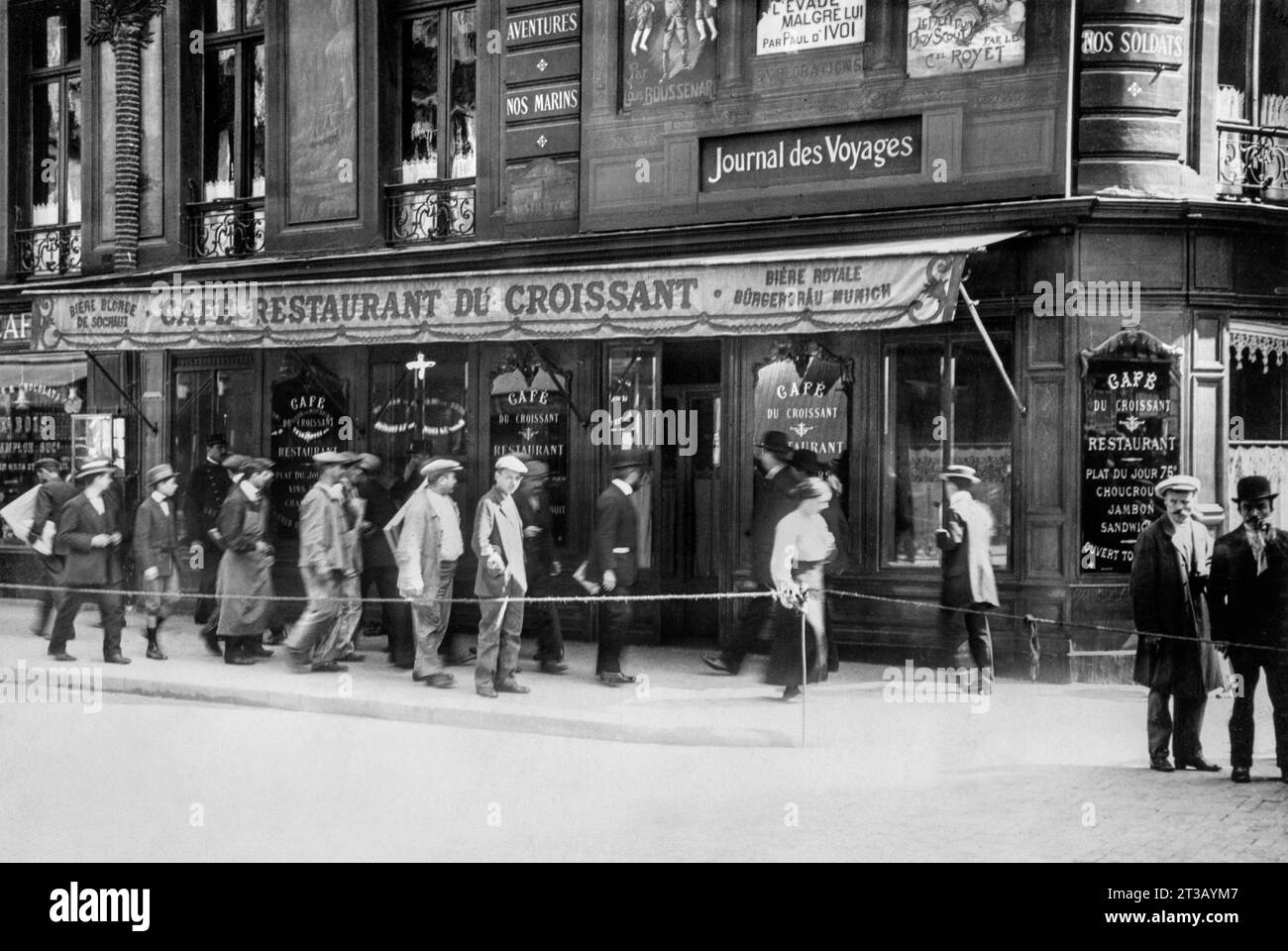 Photography , View of the croissant cafe restaurant where Jean Jaures ...
