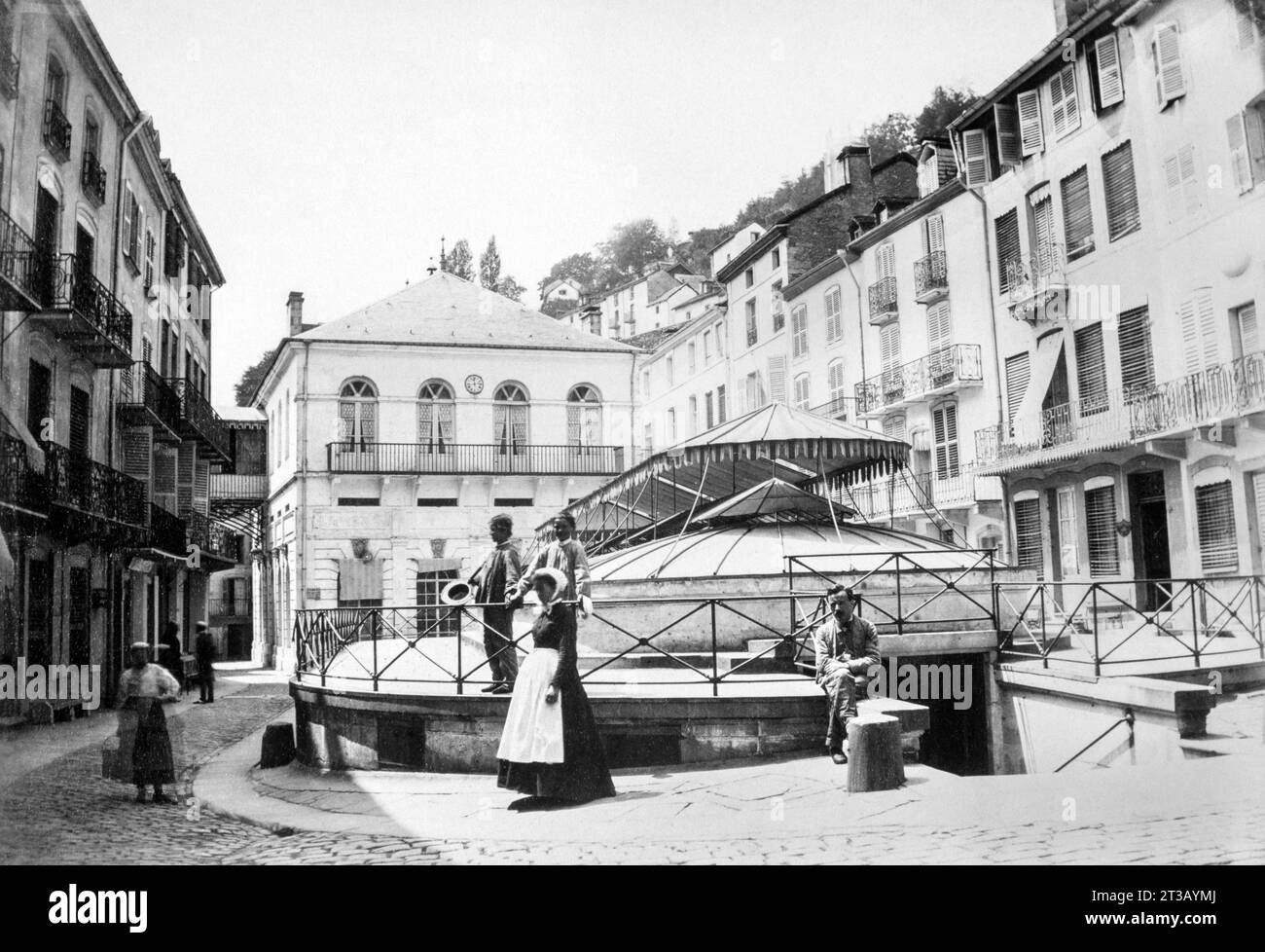 Photography , The Roman baths in the town of Plombieres les Bains in ...