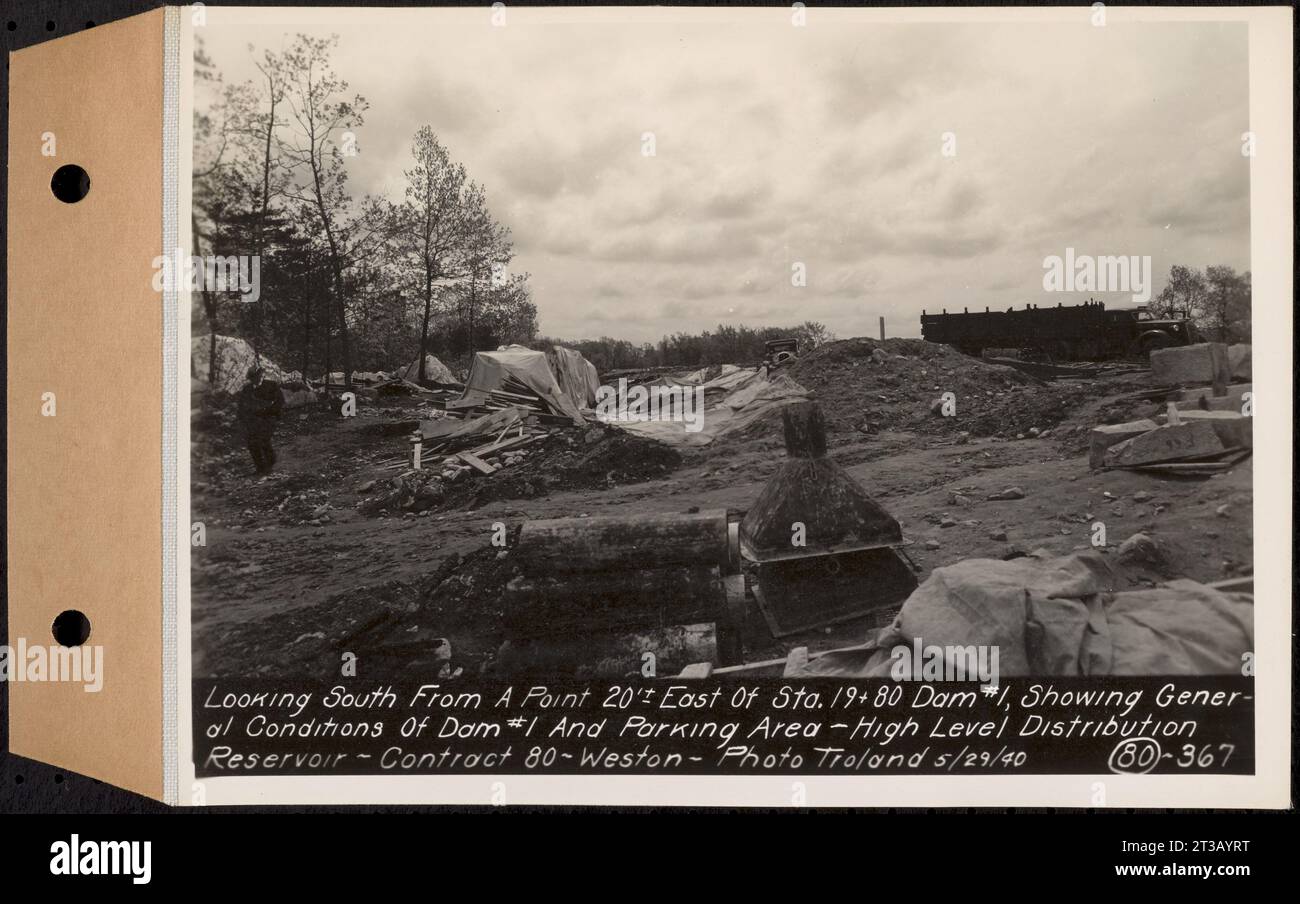 Contract No. 80, High Level Distribution Reservoir, Weston, looking ...