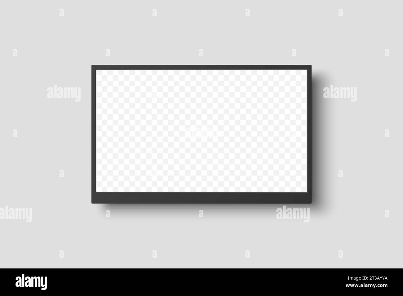 Vector 3d Realistic Modern TV Screen. Minimalistic Stylish Lcd Panel ...