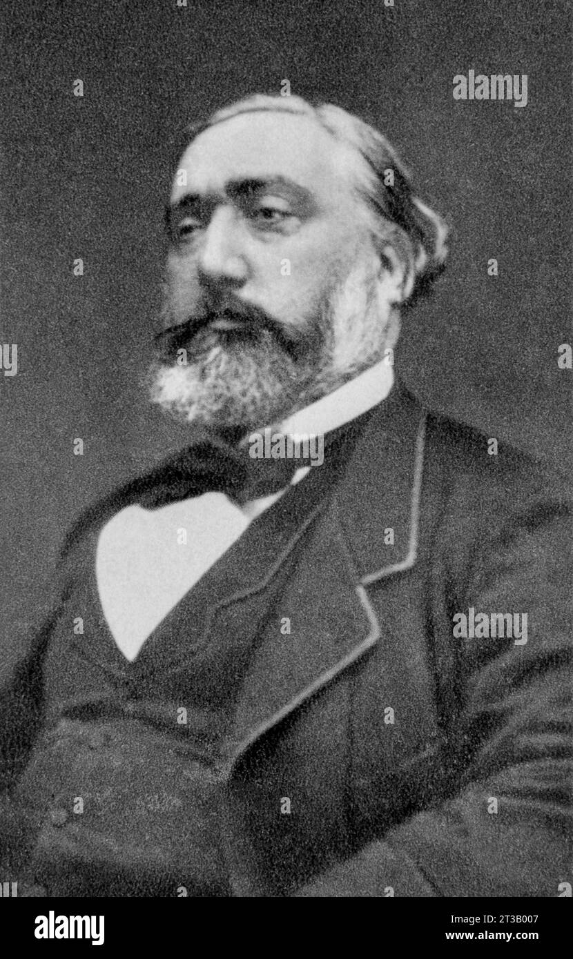 Portrait of Leon Gambetta (1838 - 1882) a French lawyer and republican ...