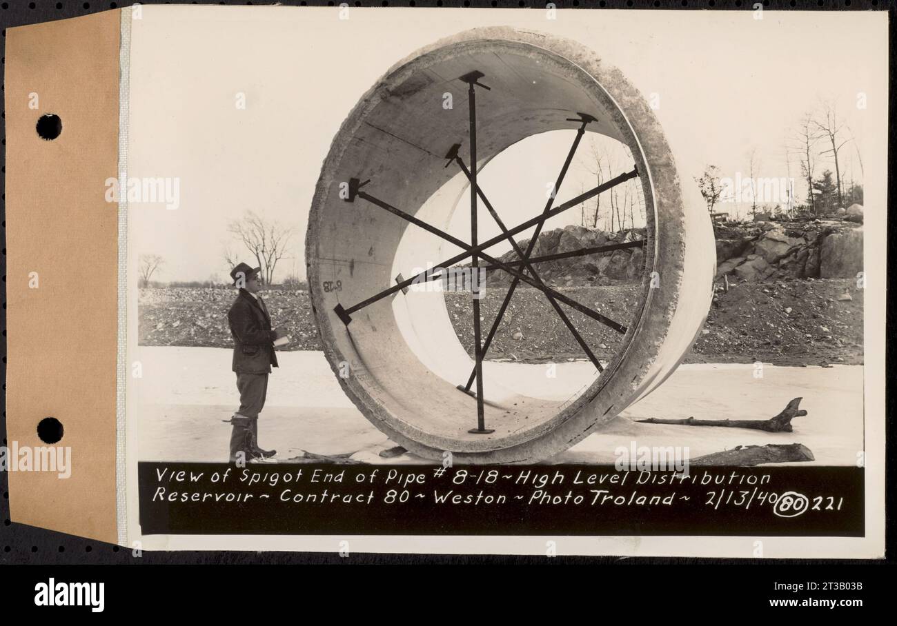 Contract No. 80, High Level Distribution Reservoir, Weston, view of ...
