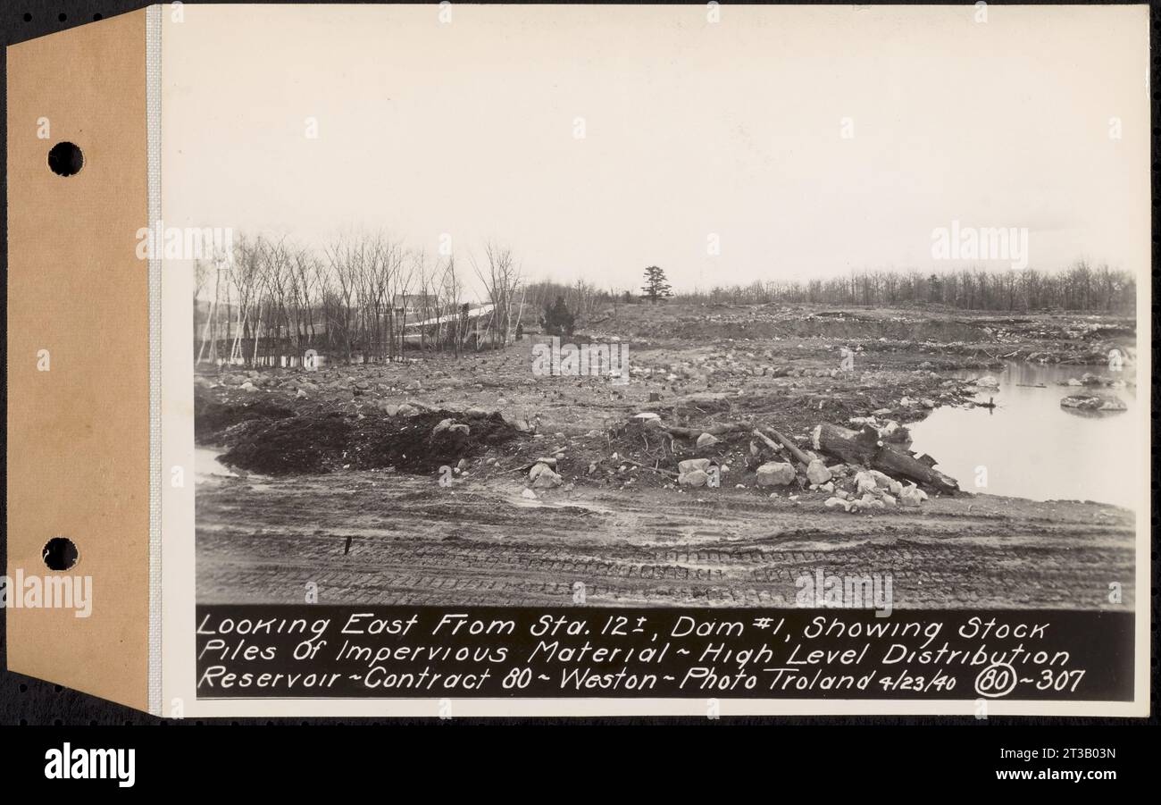 Contract No. 80, High Level Distribution Reservoir, Weston, looking ...