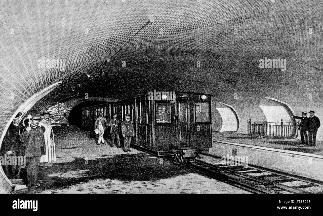 The first metro train entered Etoile station in July 1900 in Paris ...