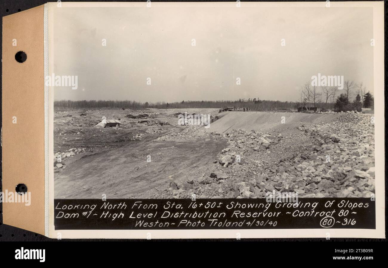 Contract No. 80, High Level Distribution Reservoir, Weston, looking ...