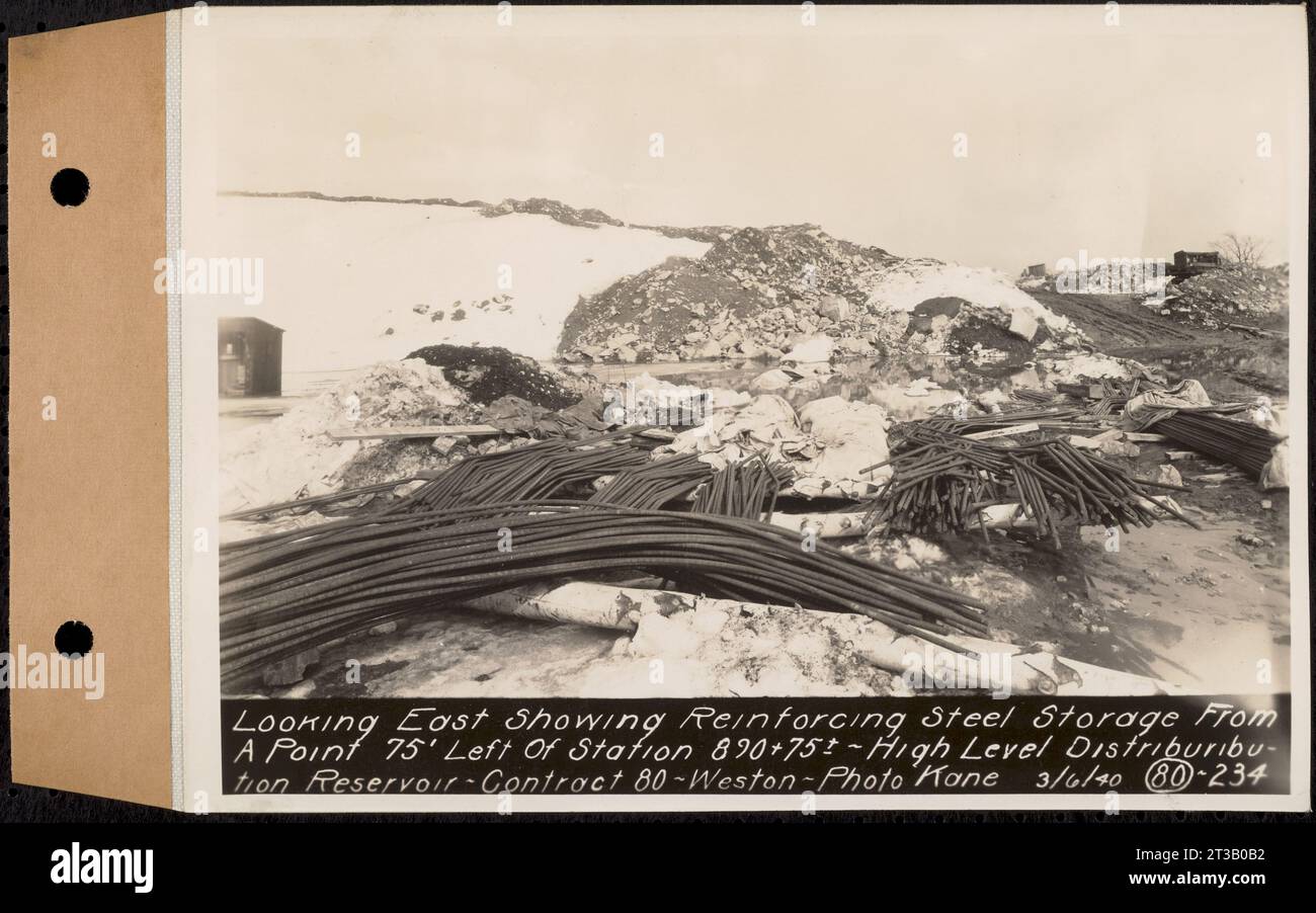 Contract No. 80, High Level Distribution Reservoir, Weston, looking ...
