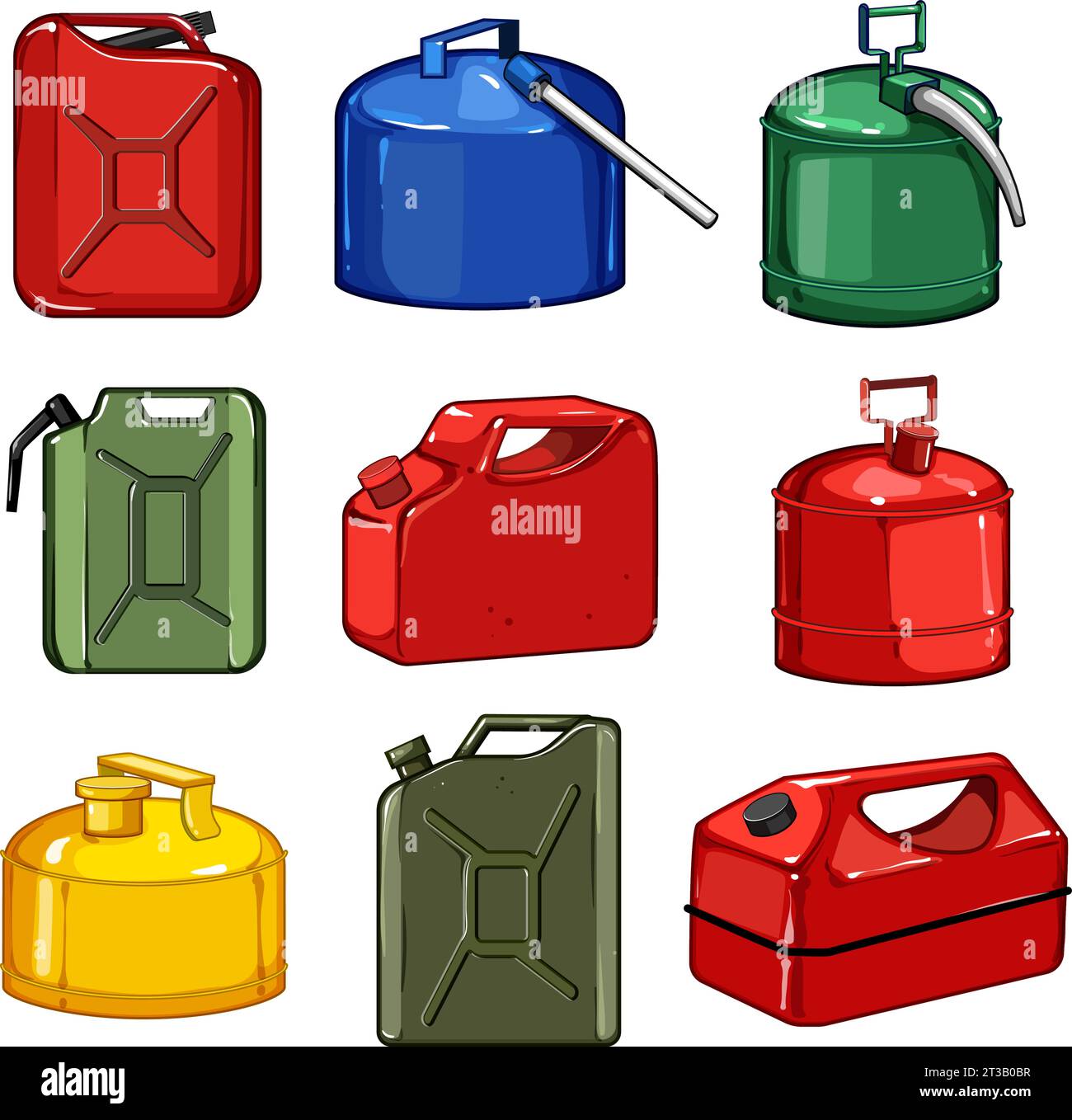 fuel can metal set cartoon vector illustration Stock Vector Image & Art ...