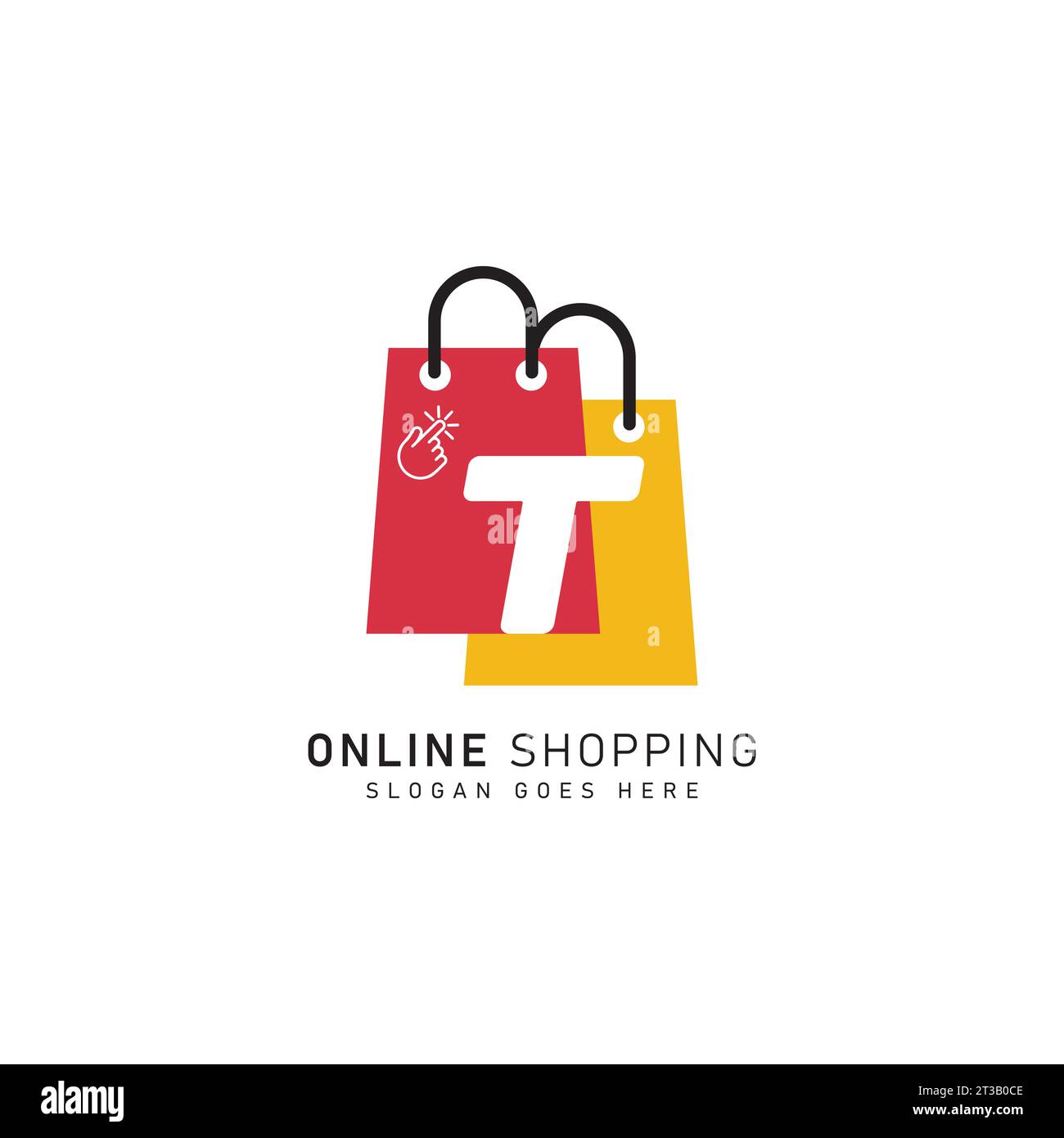 Shopping Bag Logo icon symbol with Letter T. Vector file Alphabet T ...