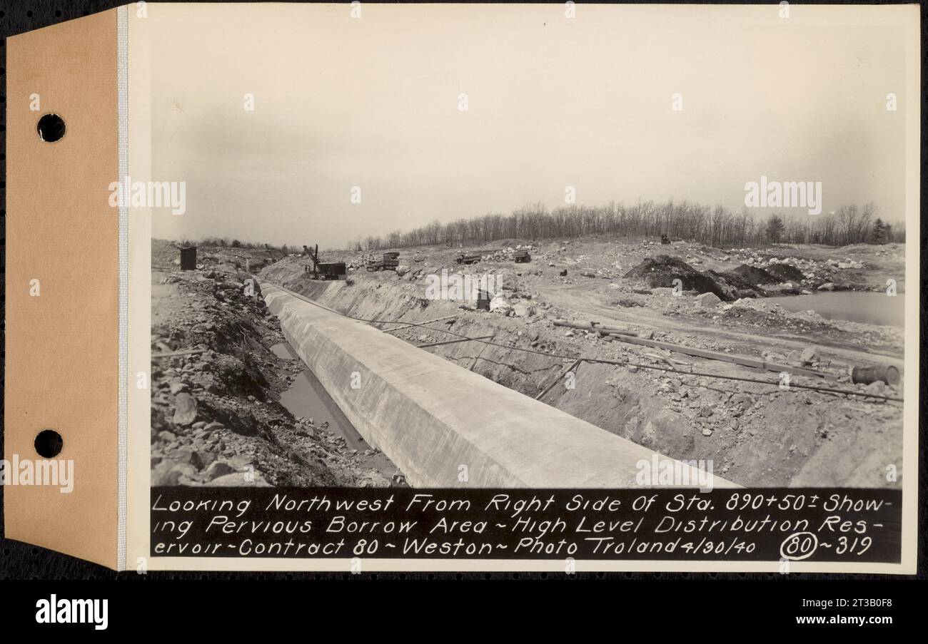 Contract No. 80, High Level Distribution Reservoir, Weston, looking ...