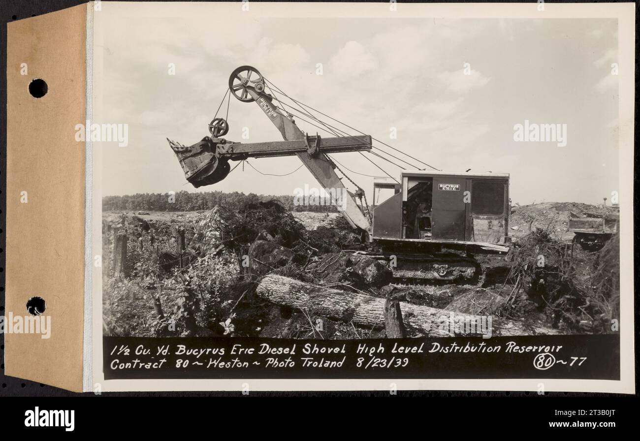 Contract No. 80, High Level Distribution Reservoir, Weston, 1 1/2 cubic ...