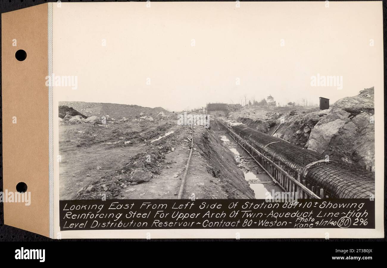 Contract No. 80, High Level Distribution Reservoir, Weston, looking ...