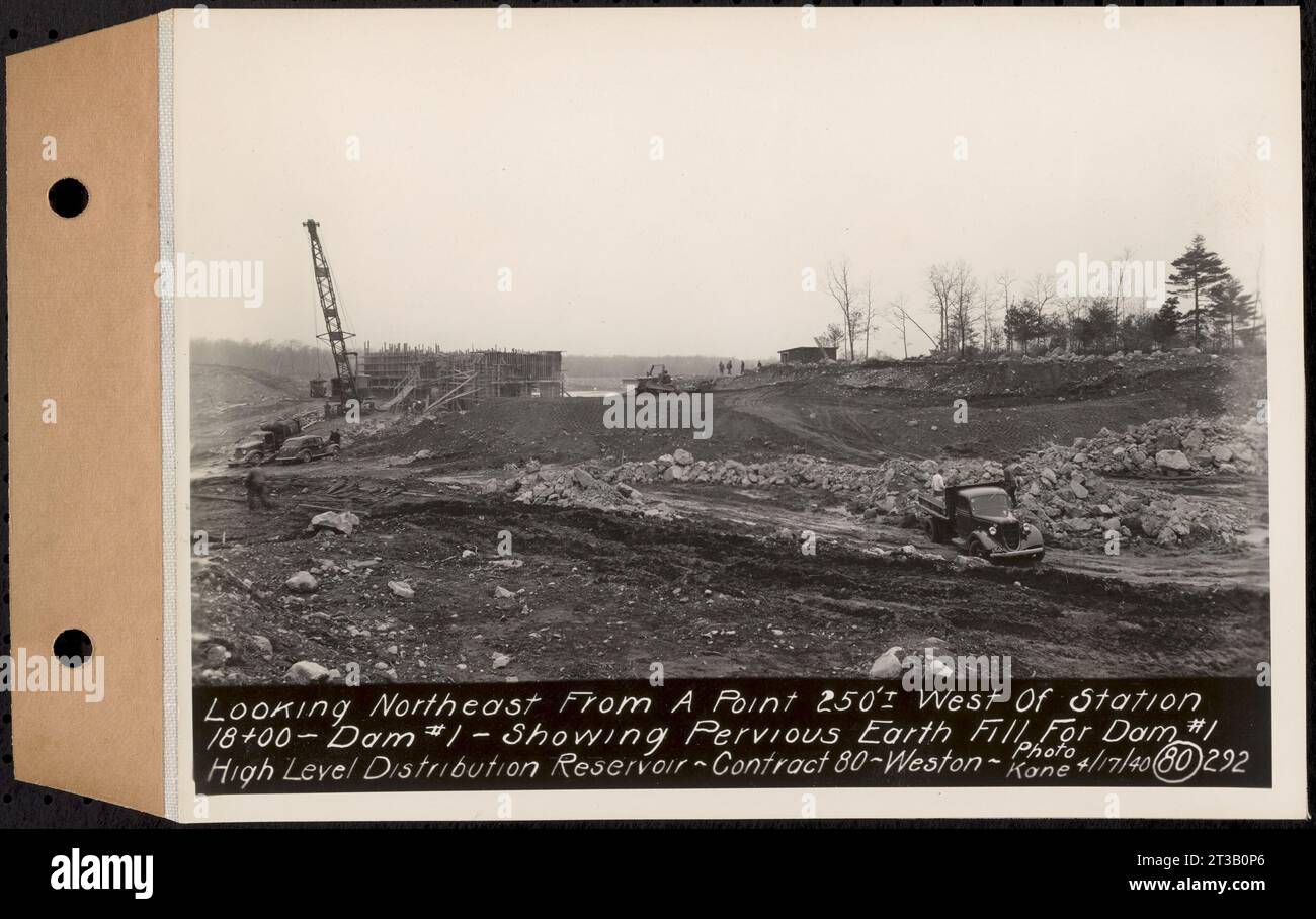 Contract No. 80, High Level Distribution Reservoir, Weston, looking ...