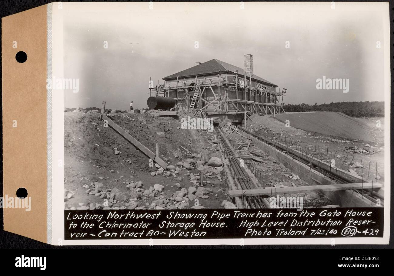 Contract No. 80, High Level Distribution Reservoir, Weston, looking ...
