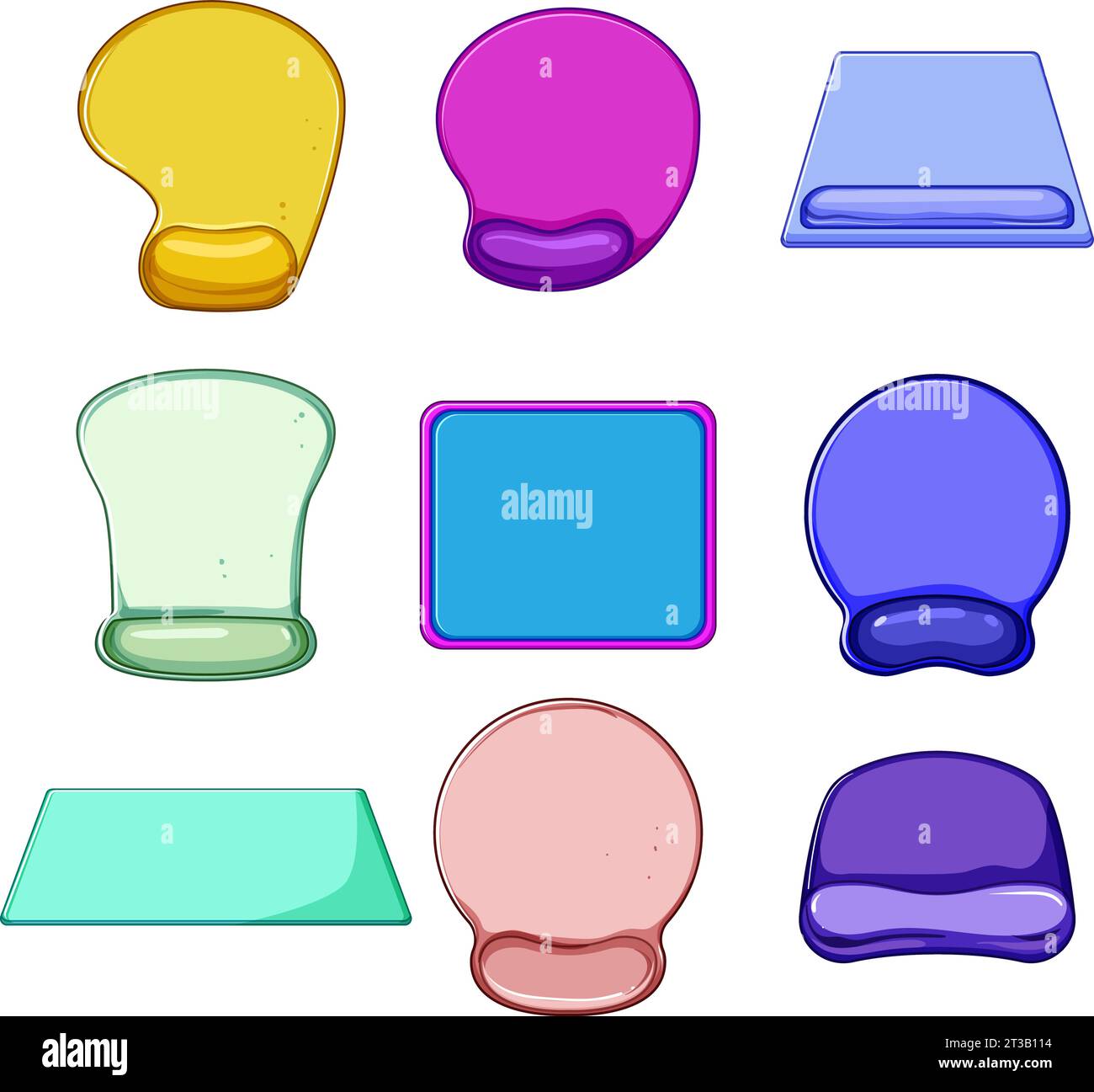 mouse pad set cartoon vector illustration Stock Vector Image & Art - Alamy