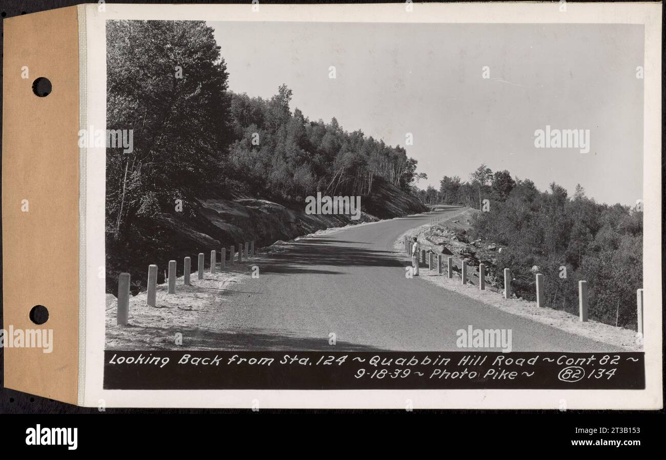 Contract No. 82, Constructing Quabbin Hill Road, Ware, looking back ...