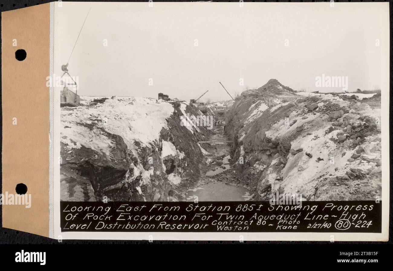 Contract No. 80, High Level Distribution Reservoir, Weston, looking ...